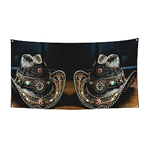 American West Rodeo Hat Personalized Party Banners-Vibrant Party Decorations For Birthday Parties And Events