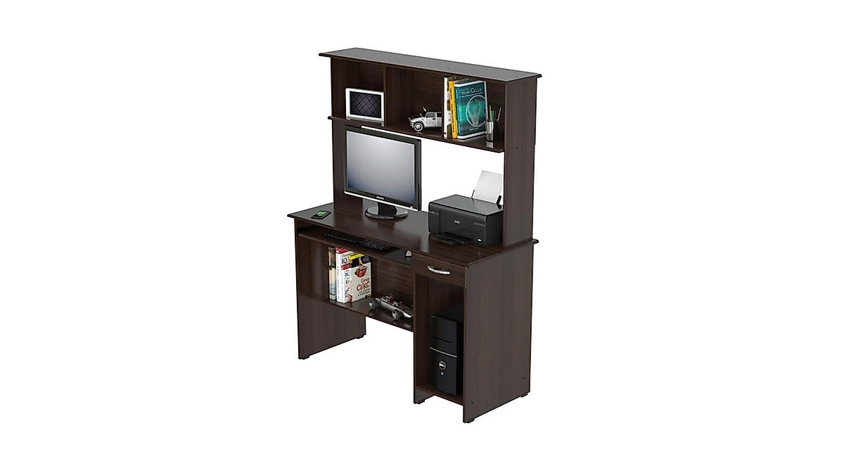 Inval Computer Workcenter with Hutch - Stylish Home Office Solution