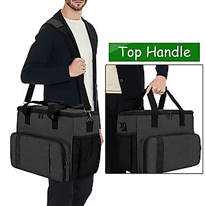 CURMIO Travel Carrying Case Compatible with Xbox Series S, Xbox One/ One S/ One X and Xbox 360, Game Storage Bag for Console, Controller and Accessories, Black (Bag Only, Patented Design)