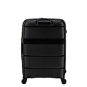American Tourister Unisex_Adult Luggage Suitcase, Black (Vivid Black), M (66 cm-63 L)