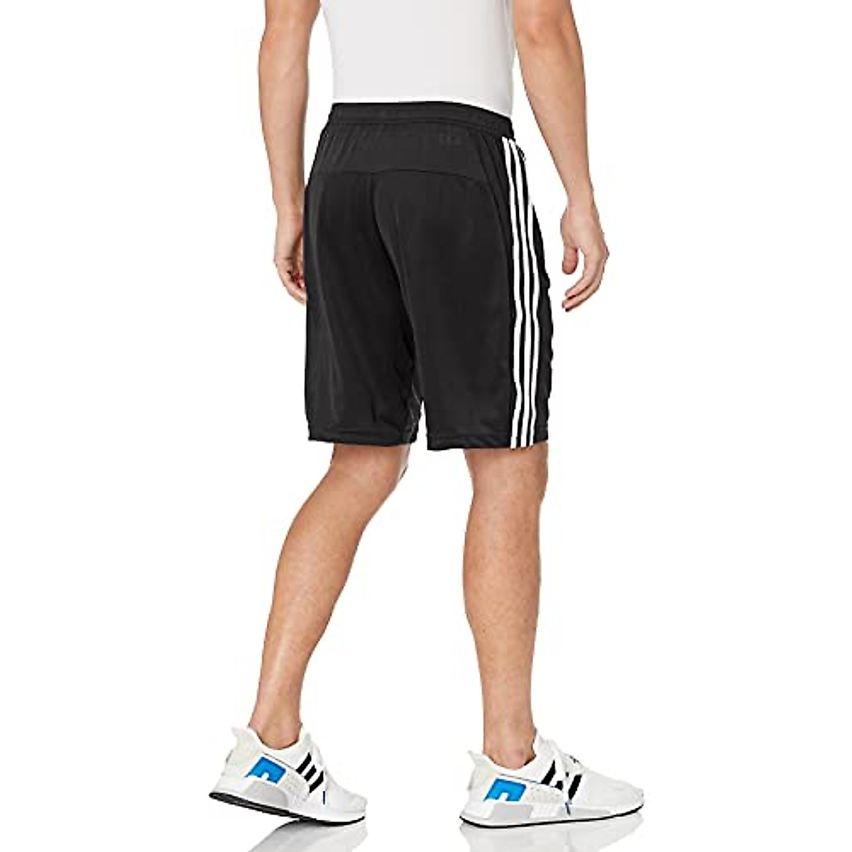adidas mens Designed 2 Move 3-stripes Primeblue Shorts, Black/White, Large US