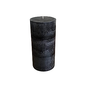 Wicks N More Charcoal Black Scented Pillar Candle (3x6)