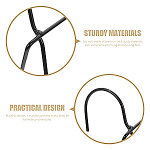 YARNOW Flower Pot Hanger Black Stand Black Flower Pots Hanging Wall Planters Hanging Flower Pot Black Plant Pot Hanging Plant Pots Black Hanging Planter Bonsai Rack Iron Track Rectangle