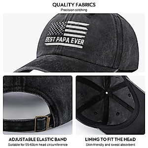 Papa Gifts, Papa Hat, Grandpa Birthday Gifts for Papa, Funny Fathers Day Grandparents Day Gifts for Papa Grandpa Dad from Daughter Son Grandkids Granddaughter, Unique Adjustable Baseball Cap Grey