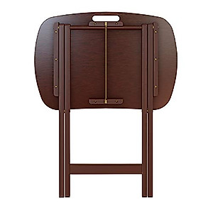 Winsome Lucca Snack Table, 22.83"W x 25.79"H x 15.67"D, Brown