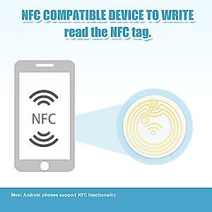 NFC 215 Cards, NTAG215 NFC Round Cards NFC 215 Card Tag Compatible with TagMo and Amiibo and NFC Enabled Mobile Phones and Devices (30 Pieces)