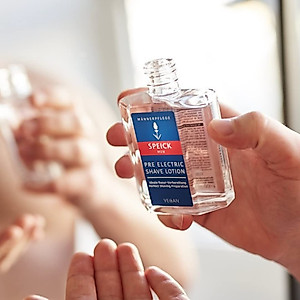 Speick Men Pre Electric Shave Lotion with Relaxing Lavender Oil and a Blend of Essential Oils, Natural Vegan Skin Care, 3.4 Fluid Ounces