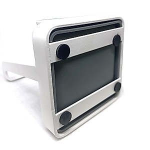 PnD Kitchen utensil and iPad holder,Pot lid stand holder spoon rest,Kitchen tools silicone spoon holder,Metal pot lid holder tower ladle holder,Cooking Utensil Rest - White,3.9 inchx3.9 inchx5.9 inch