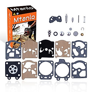 Mtanlo Carburetor Carb Repair Rebuild Kit For Walbro K20-WAT Husqvarna 55 51 455 460 Rancher Echo Poulan Pro Homelite Stihl 026 Chainsaw Trimmers Replacement Part