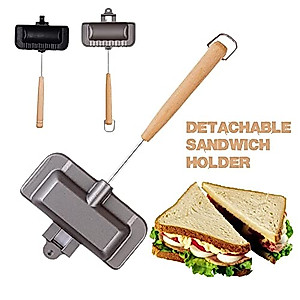 Hot Sandwich Maker Breakfast Sandwich Maker Mini Pie Maker, Hot Dog Toaster With Detachable Handles And Two-tone Color Design, Sandwich Maker Pan Home Kitchen Breakfast Machine
