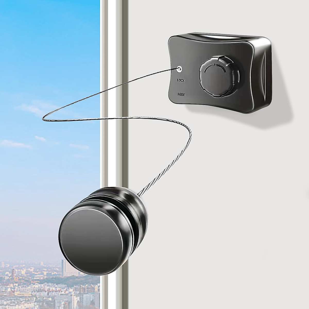 Retractable Clothesline,Wall-Mounted Indoor Clothes Line for Hanging Dry and Wet Clothes on Heavy Duty Outdoor Clothing Lines 16.7 ft