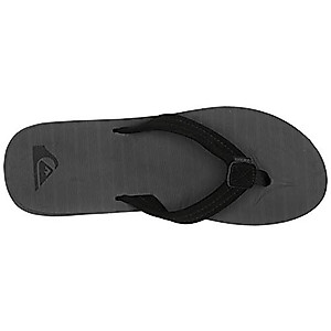 Quiksilver Men's Carver Suede 3 Point Flip Flop Athletic Sandal, Grey 1, 11