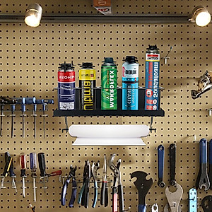 svteli Wall-Mounted spray bottle holder, paint rack, spray can holder, aerosol can holder, paper towel holder，sprays holder