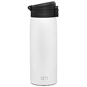 Simple Modern Insulated Thermos Travel Coffee Mug with Snap Flip Lid | Leakproof Reusable Stainless Steel Tumbler Cup | Gifts for Women Men Him Her | Kona Collection | 16oz | Winter White
