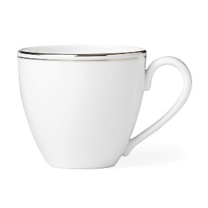 Lenox Federal Platinum Coupe Teacup, 0.40 LB, White