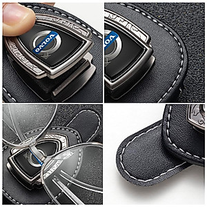 achard Car Sunglasses Holder for Volvo XC40 XC60 XC90 V90 V60 S90 S60 2016-2020 2021 2022,Car Sun Glasses Holder Ticket/Card Clip,Eyeglasses Hanger for Car Visor Accessories,Car Sunnies Holder