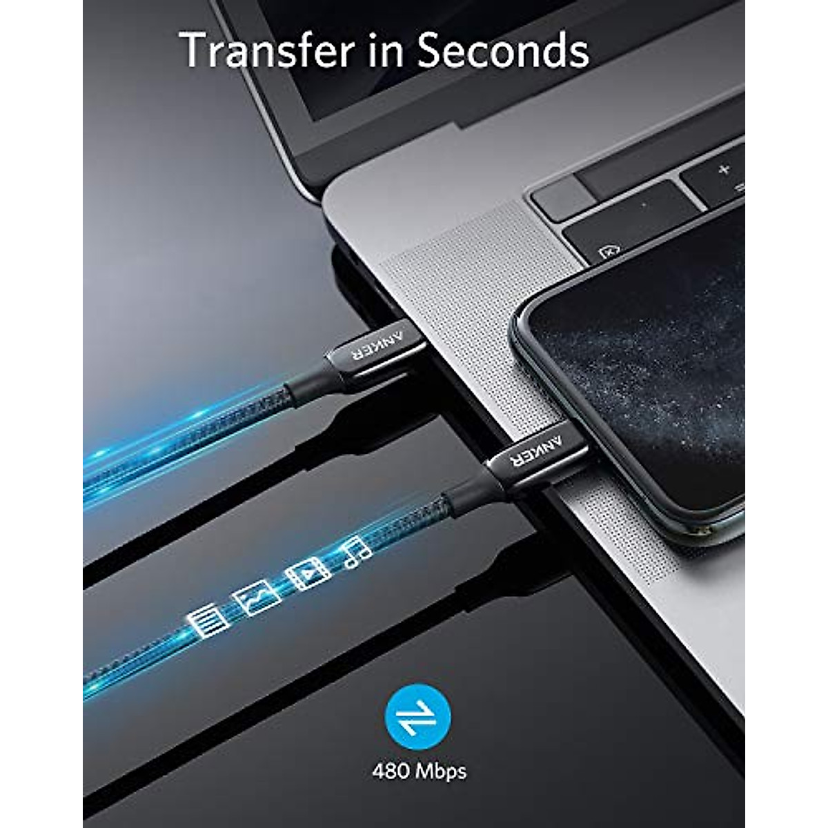 Anker USB C to Lightning Cable (6ft) Powerline+ III MFi Certified Lightning Cable for iPhone 13 13 Pro 12 Pro Max 12 11 X XS XR 8 Plus, AirPods Pro, Supports Power Delivery (Black)