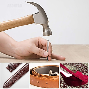 Leather Hole Punch, Leather Stitching Punch Tool for Leather Watch Band, Leather, Gasket Belt, Fabric, Canvas Paper Plastics. ASONTAO (Hole Punch A)