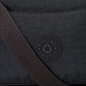 Kipling Women’s Abanu Medium Crossbody Bag, Lightweight, Adjustable Nylon Waist Pack with Multi-Compartment Zip Pockets, Black Noir