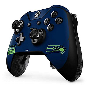 Skinit Decal Gaming Skin Compatible with Xbox One Elite Controller - Officially Licensed NFL Seattle Seahawks Blue Performance Series Design