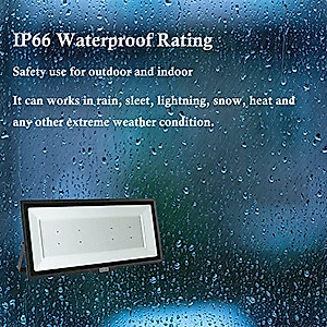 Gopretty 800W LED Flood Light, Outdoor Waterproof IP66 with Plug, 6000K Daylight White Super Bright Security Floodlight for Yard, Garden, Garages