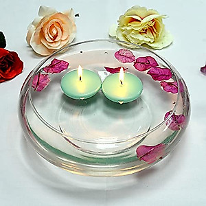 Zest Candle 24-Piece Floating Candles, 2.25-Inch, Aqua