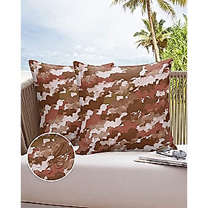 Meet 1998 Throw Pillow Covers 16x16 - Set of 2 Waterproof Pillow Cushion Cases,Camouflage Netting Camo Pillowcases Decorative Outdoor Pillow Cover for Sofa Couch Bedroom