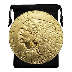 Kocreat Copy 1910 Indian Head Eagle Gold Coin 2 1/2 Dollars-Replica USA Souvenir Coin Lucky Coin Hobo Coin Morgan Dollar Collection Silver