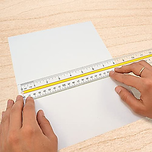 Westcott Acrylic Data Highlight Reading Ruler With Tinted Guide, 15" Clear