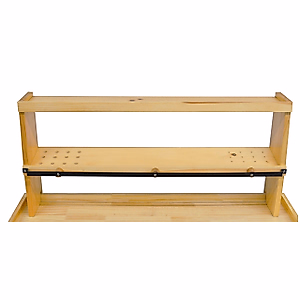 35" x 7-1/4" x 17" Wooden Bench Shelf Jewelry Making Tools Workbench Storage Organizer