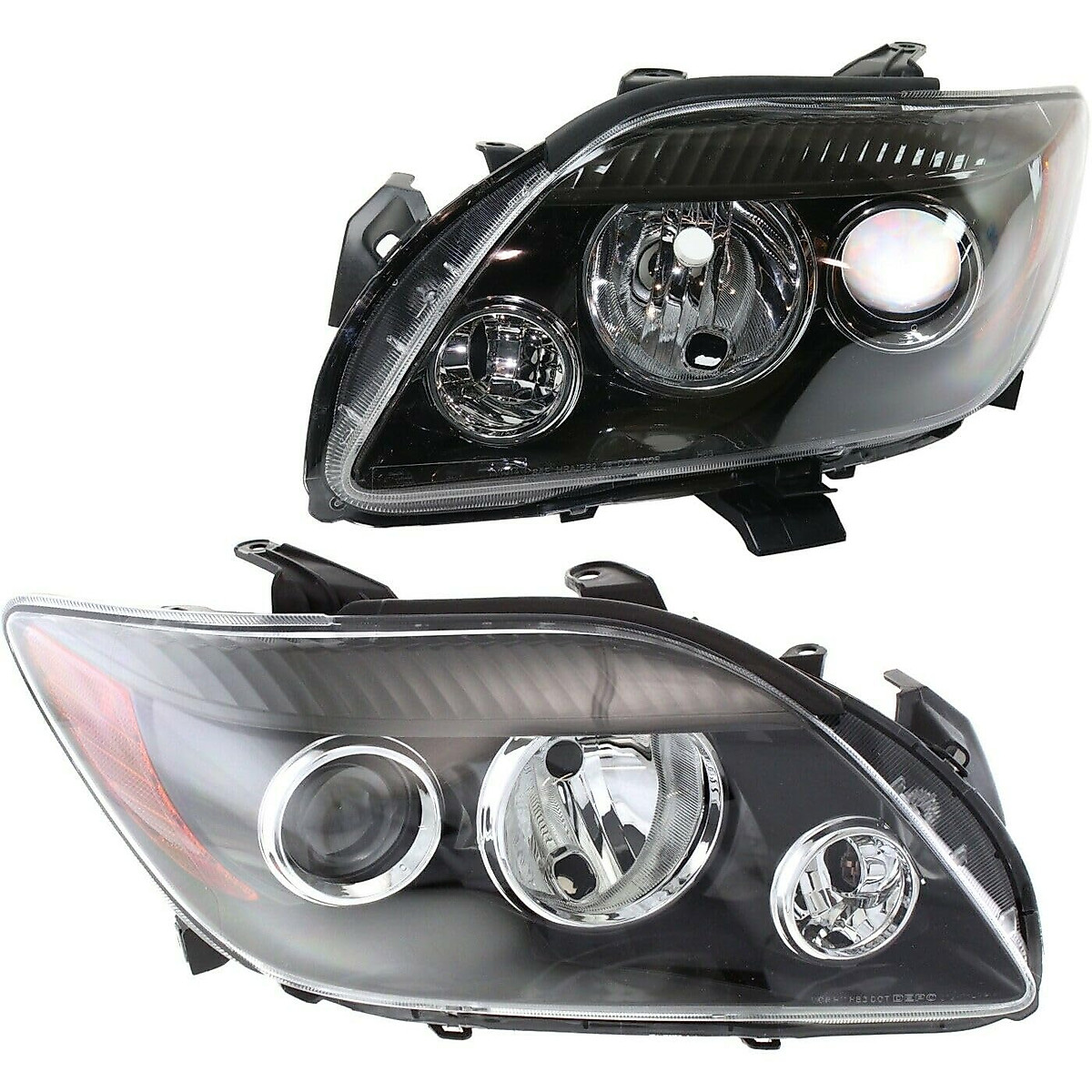 LABARAIN 2pcs Headlight Halogen Bulb Left Right Side Clear Lens with Seal and Socket Covers 8117021190 SC2519104 14894232