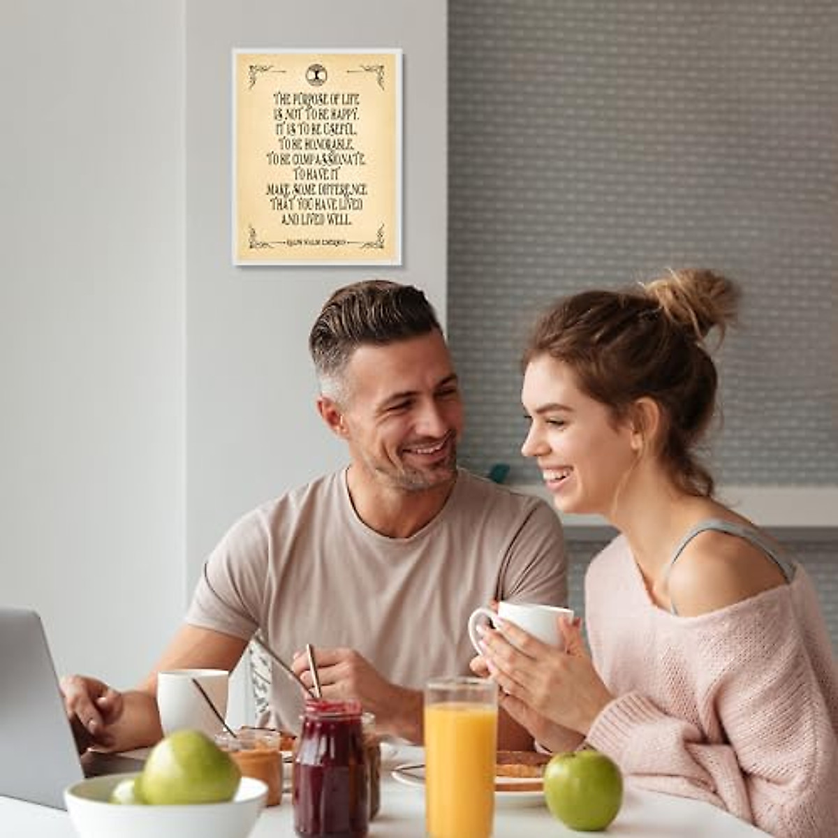 Ralph Emerson- The Purpose Of Life- Inspirational Wall Dcor Print, Our Classy Poetic Parchment Motivational Print Is For Poem Lovers, Great Print For Home Dcor, Office Dcor, Unframed -11 x 14