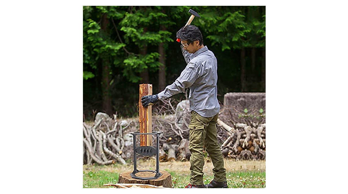GARDRIT Wood Splitter Cast Steel Log Splitter, Heavy Duty Kindling ...