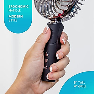 Modern Comfort AirX Portable Personal Fan | Multi-Use Clip & Stand for Home, Gym, Outdoors, Office, Desk, Peloton... | 5-speeds (vs 3)| Long Lasting Charge |Ergonomic Handle |Reduce AC use | 1 Yr Warr