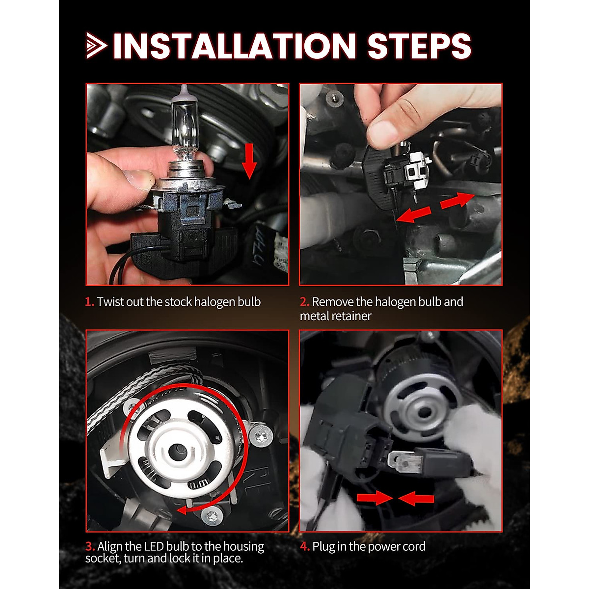 LASFIT Pro Series H7 LED Bulb - Pro-MB1 for VW Jetta BMW Mercedes Benz w/Retainer Adapter, Plug & Play,Directly Fit,60W 6000LM Improve Driving View,See Farther (2 bulbs)