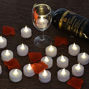 Candlium Tea Lights Battery Operated Candles,Set of 100 LED Tea Lights Flameless Candles Flickering Fake Tealights for Sweetest Day Wedding Decorations Party Home Celebration(100 pack Warm White)