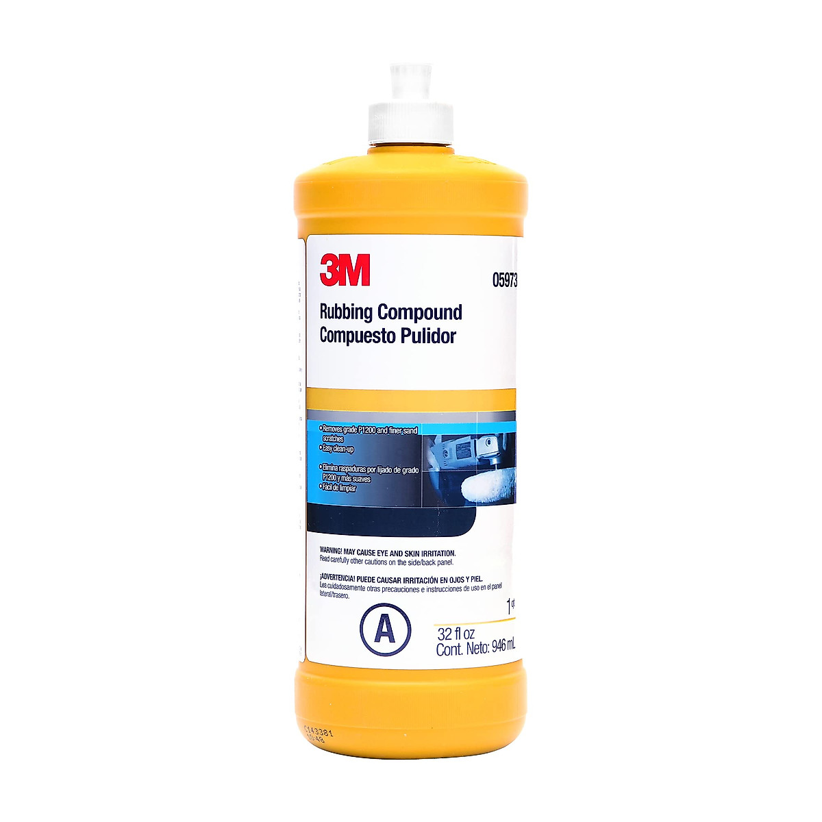 3M Rubbing Compound, 05973, Liquid Formula,1 qt (32 fl oz/946 mL)