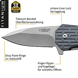 Camillus Wedge 5.75" Folding Knife, 2.25" Drop-Point Blade, Slate Blue (19399)