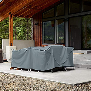 Classic Accessories Storigami Water-Resistant 140 Inch Easy Fold Patio Furniture Cover, Goat Tan, Patio Furniture Covers