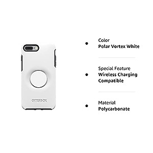 OtterBox + Pop Symmetry Series Case for iPhone 7 Plus and iPhone 8 Plus (Polar Vortex White)