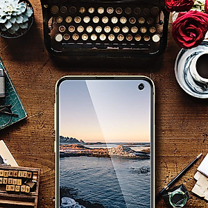 LK 3 Pack Screen Protector designed for Samsung Galaxy S10e Tempered Glass New Verison - Camera Hole Opened Frame Installation HD Clear, 9H Hardness, Case Friendly