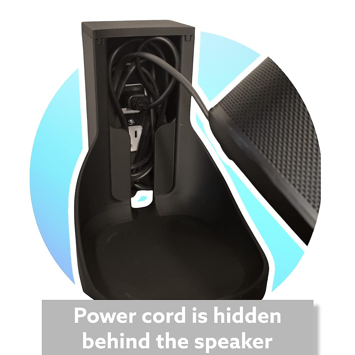 Outlet Mounted Speaker Mount Compatible with Sonos One, Sonos One SL, Sonos Play: 1 (Decora, Black)