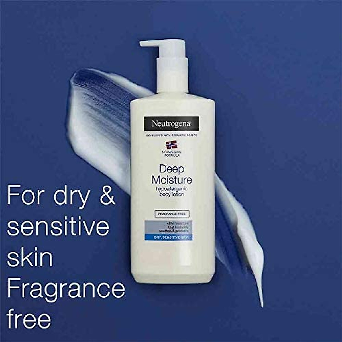 Neutrogena Norwegian Formula Deep Moisture Hypoallergenic Body Lotion For Dry Skin - (13.5oz or 400ml)