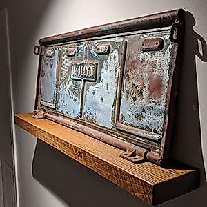 Joel's Antiques Floating Wall Shelf - Wood Decor & Long Shelf for Fireplace Mantel, Bookshelf, & Farmhouse - Wall-Mounted Rustic Stand, Wooden Hanging Display - Medium Brown, 72" x 8" x 2"