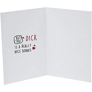 Funny Anniversary Card, Double Side Cute Naughty Birthday Card for Boyfriend Husband Fiance Him