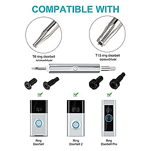 CYJJZQ Ring Doorbell Screwdriver Replacement & Charger Charging Cable Cord, Fit Video Doorbell, Video Doorbell 2 3 and Pro & Elite Ring Doorbell Security Screw (Orange)