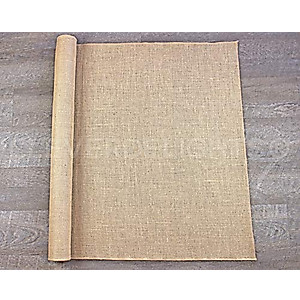 CleverDelights 36" Premium Burlap Roll - 10 Yards - Finished Edges - Tight Weave Natural Jute Burlap Fabric