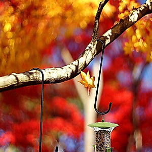 ESFUN 6 Pack 12 inch Extra Large S Hooks Black Heavy Duty Long S Hooks for Hanging Plant Extension Hooks for Kitchenware,Utensils,Pergola,Closet,Flower Basket,Garden,Patio,Indoor Outdoor Uses