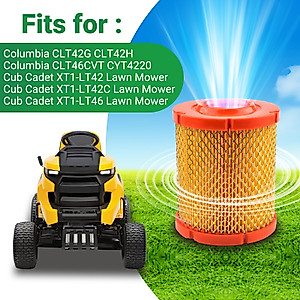 937-05066 Air Filter Oil Flter Kit Fits for Troy Bilt TB42 TB46 MTD 737-05066 547cc OHV Cub Cad XT1-LT42 XT1-LT46 Craftsman T1300 T1500 Lawn Mower Tractor Replace 4X90HU 8X90KU 8X90ZU 9X90HU