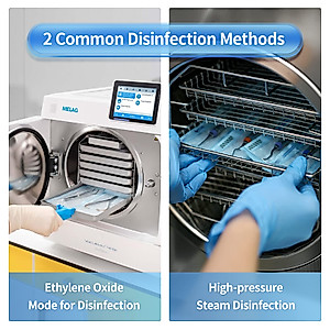 Annhua 3.5 X 6.5 Self Sterilization Pouches for Dental Offices, 100 Pcs Self Seal Sterilizer Bags Pouch - Blue